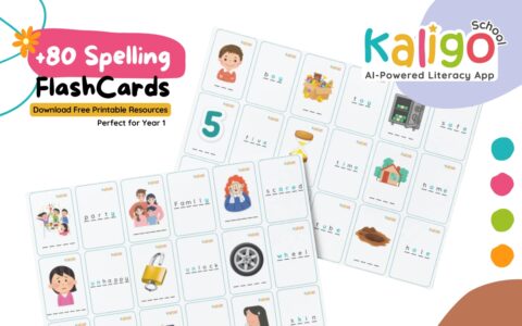 Spelling Practice with Free Printable FlashCards - Download Free- Kaligo