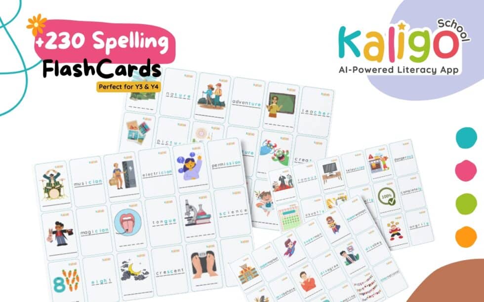 Download Free Printable Year 3 and 4 Spelling Flashcards